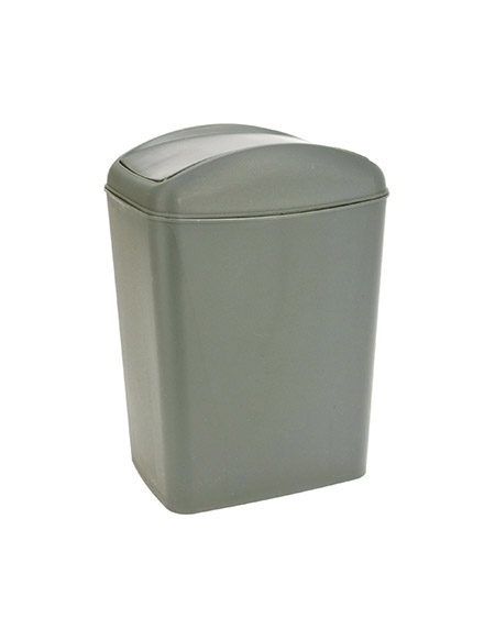 Schwingdeckeleimer grau, 5L, schmale Form Kunststoff PP, H25cm, B13cm ...