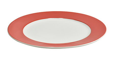 Teller flach Ø 21cm rot, mit Fahne Hartporzellan | Teller | Porzellan ...